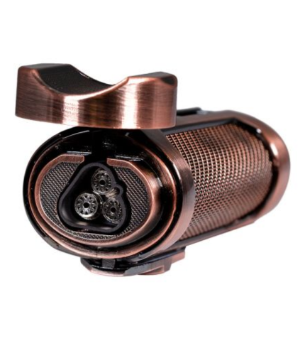 Lotus Armor Triple Torch Copper Cigar Lighter - Victory Cigars